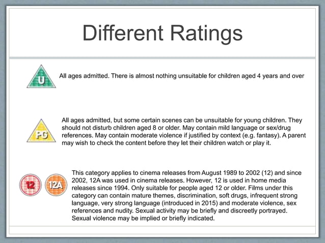 The role of the bbfc | PPTX | Entertainment