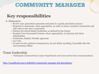 The role of the community manager | PDF