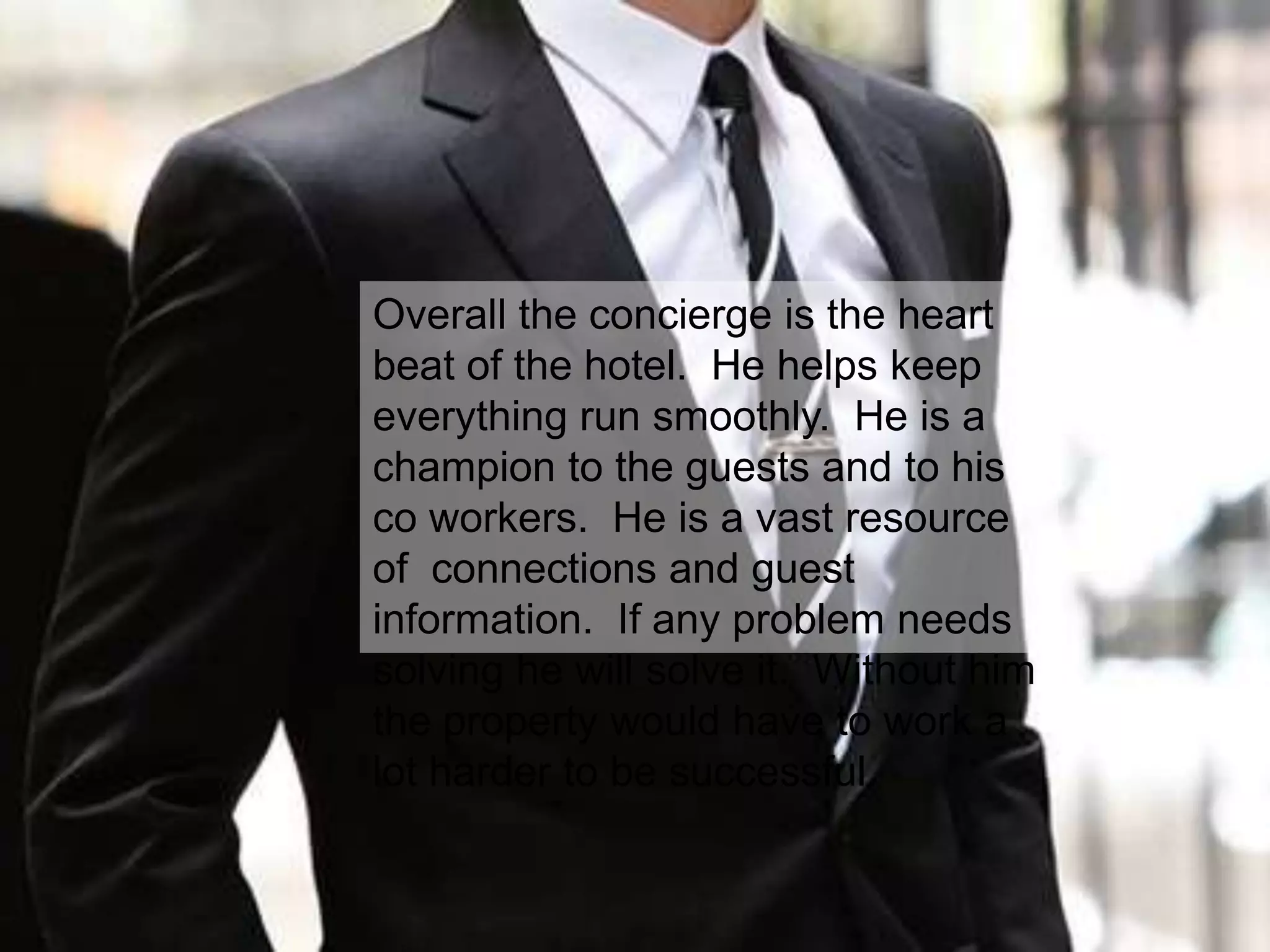 The role of the concierge | PPTX