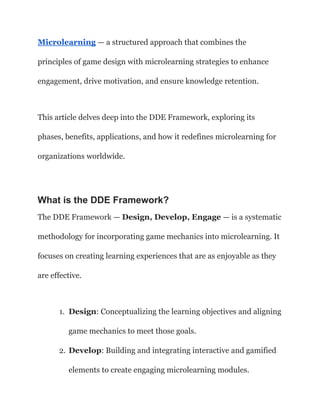 The Role of the DDE Framework in Engaging Learners with Microlearning Platform _ MaxLearn LLC.pdf