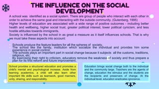The role of the education system in the society. | PPTX