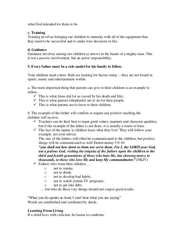 The role of the father in parenting