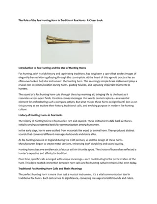The Role of the Fox Hunting Horn in Traditional Fox Hunts.pdf