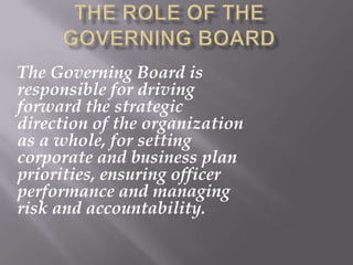 The role of the governing board | PPTX