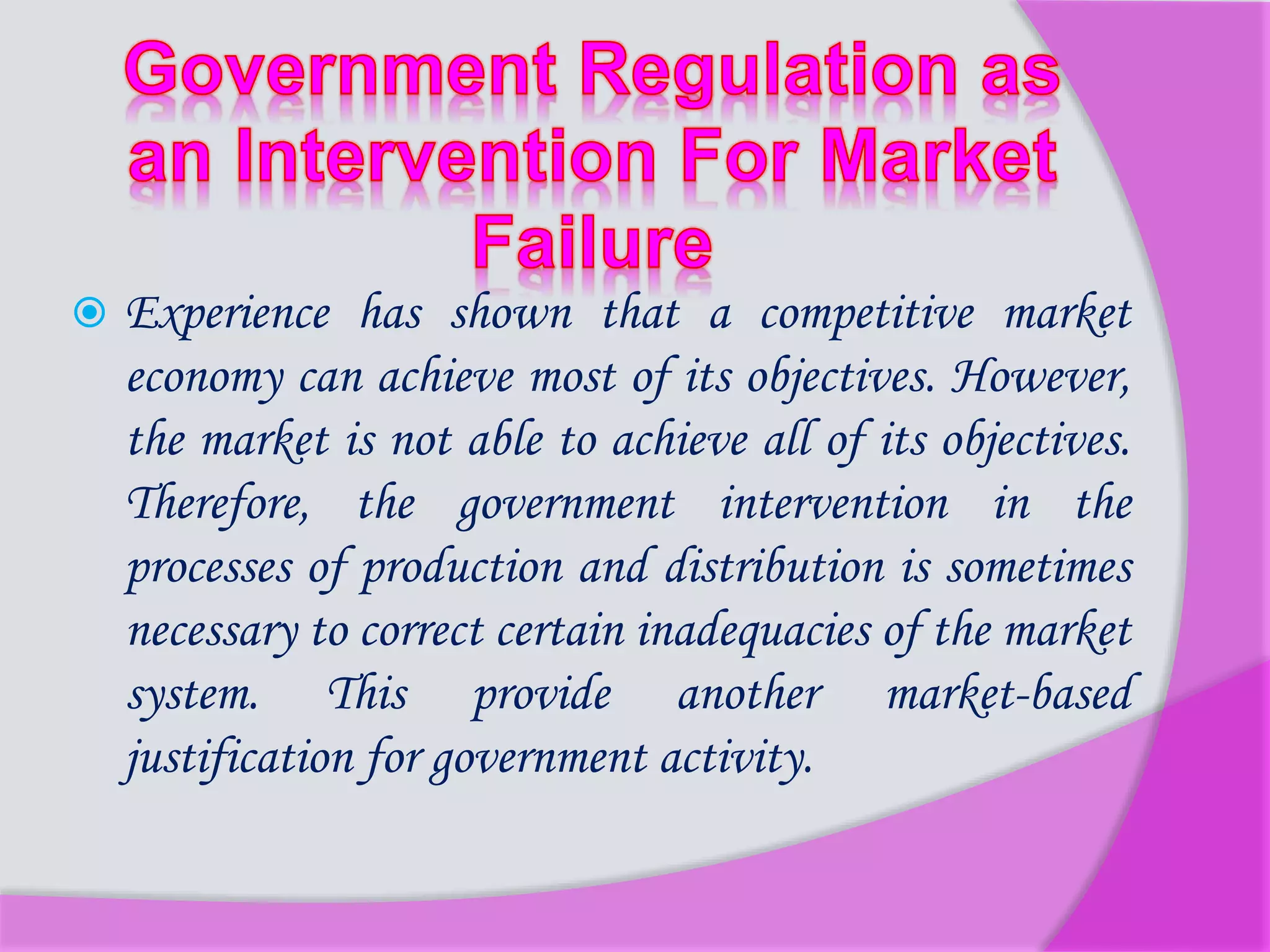 The role of the government in the economy | PPTX