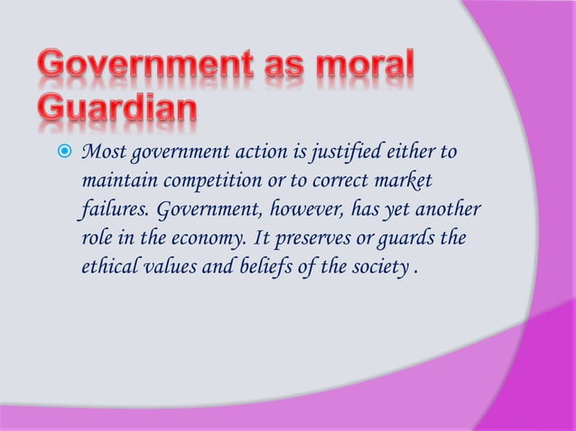 The role of the government in the economy | PPTX
