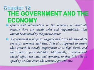 The role of the government in the economy | PPTX