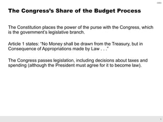 The Role of the Legislature in the U.S. Budget Process | PDF