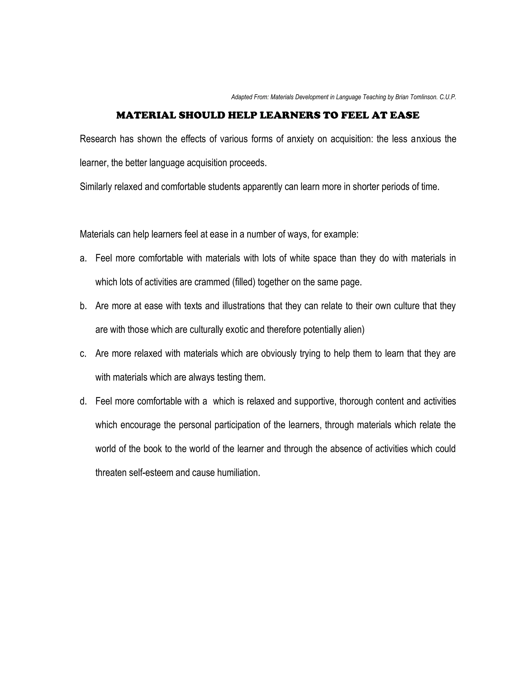 The role of the material | PDF