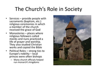 The Role of the Medieval Church | PPTX