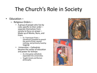 The Role of the Medieval Church | PPTX