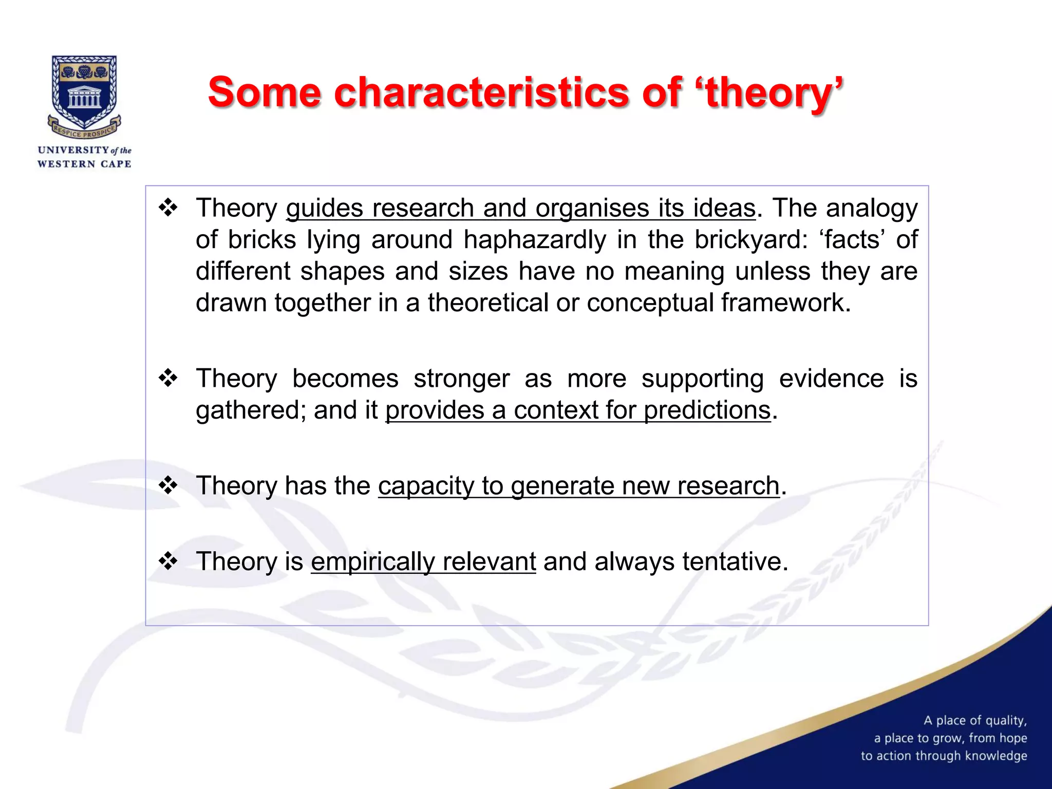 The role of theory in research | PDF