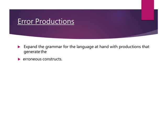 The Role Of The Parser And Error Recovery Strategies Ppt In Compiler