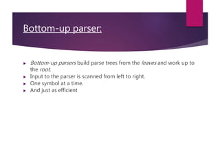 The role of the parser and Error recovery strategies ppt in compiler ...