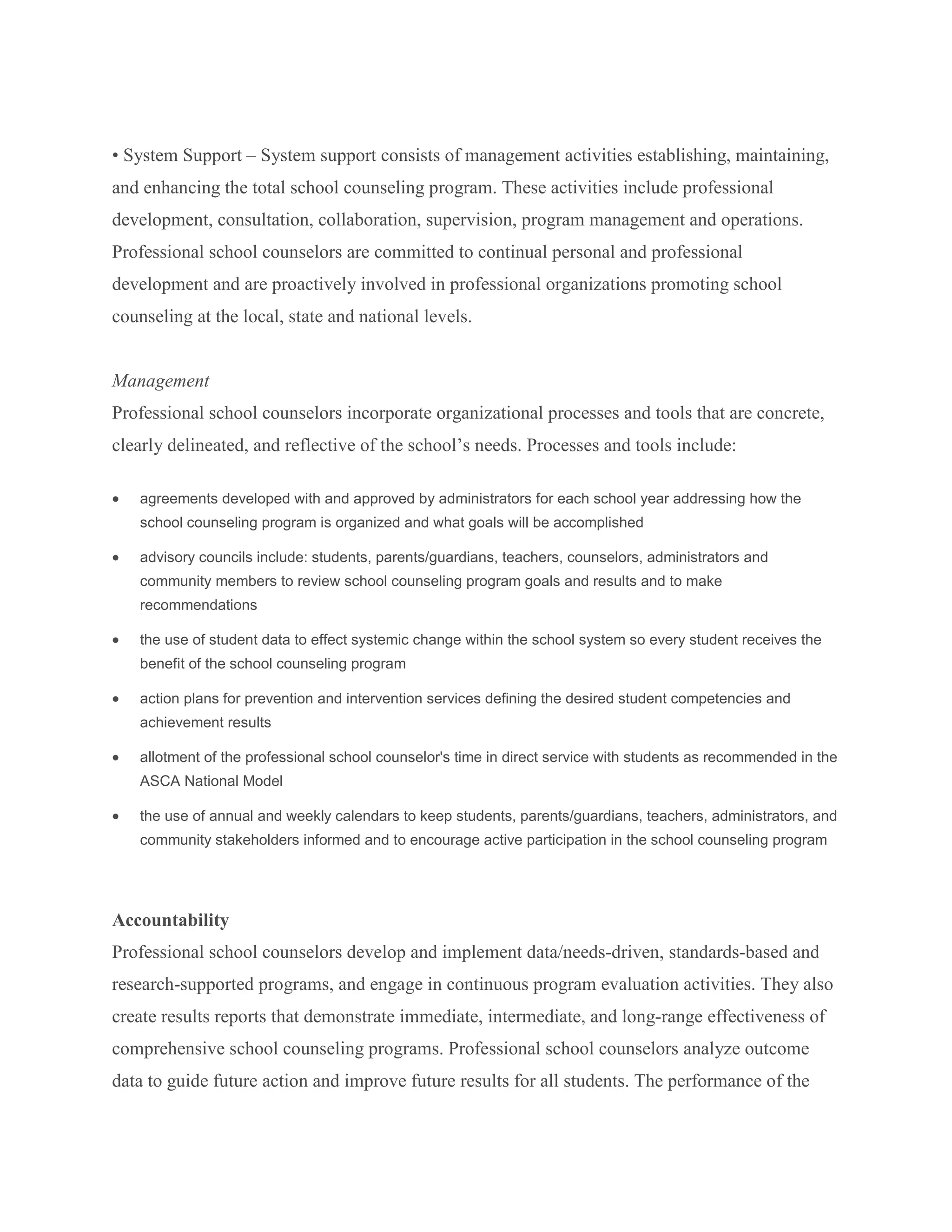 The role of the professional school counselor | PDF