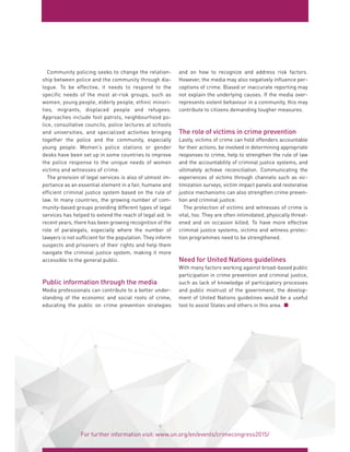 The role of the public in strengthening crime prevention and criminal ...