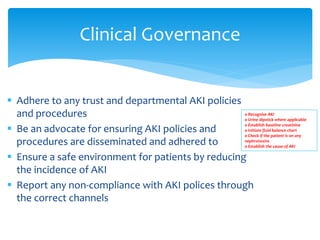 The role of the renal specialist nurse in acute kidney injury (v.4) | PPT