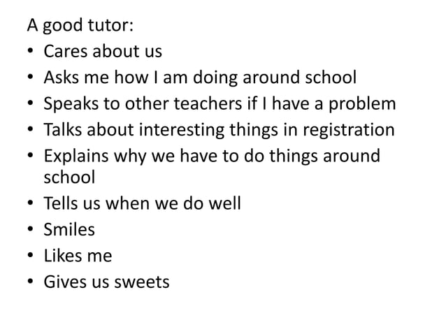 The role of the tutor | PPTX | Educational Assessment | Education