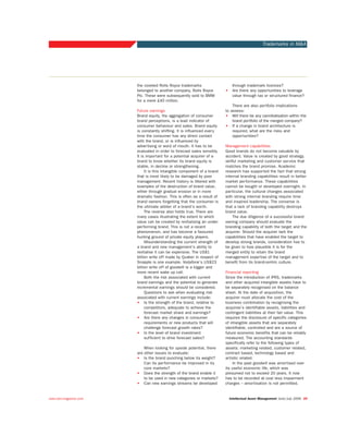 Handout 4 Brand Valuation workshop | PDF