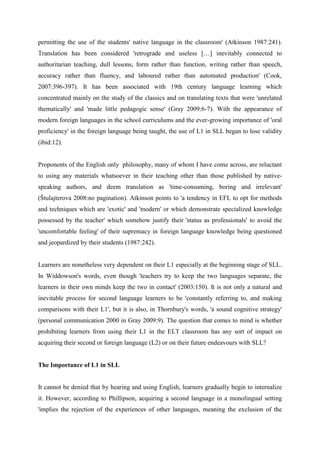 The role of translation in english language teaching | PDF | Education