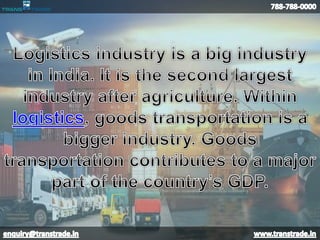 The Role Of Transportation In Logistics Chain | PPT
