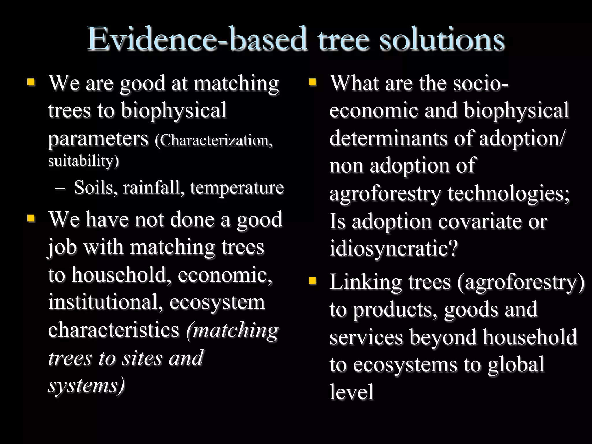 The role of trees in sustaining soil productivity in Sub-Saharan Africa ...
