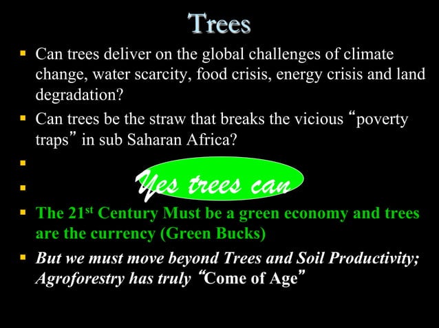 The role of trees in sustaining soil productivity in Sub-Saharan Africa ...