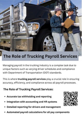 The Role of Trucking Payroll Services | PDF