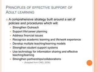 The Role Of Universities In Supporting Adult Learning | PPT