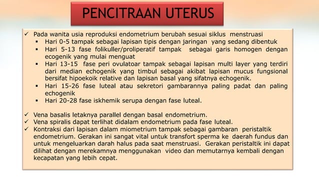 The role of usg tv examination for infertility patient | PPT