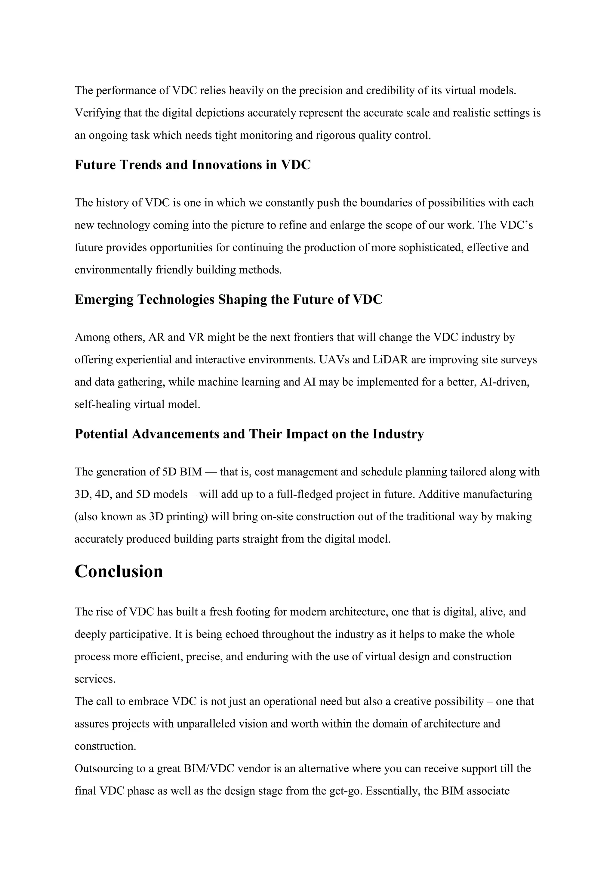 The Role of Virtual Design and Construction in Modern Architecture | PDF