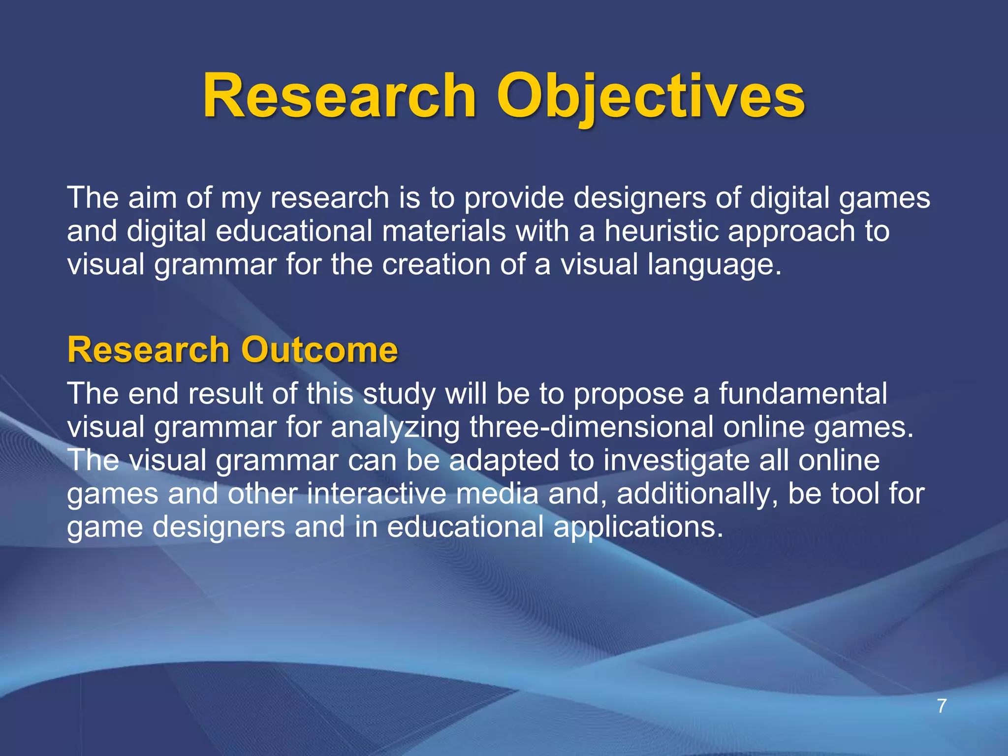 The role of visual grammar and player perception | PPT