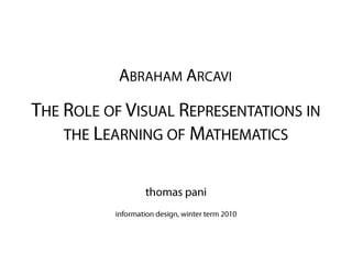 The Role of Visual Representations in the Learning of Mathematics | PPTX
