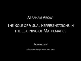 The Role of Visual Representations in the Learning of Mathematics | PPTX