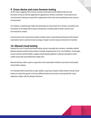 The Role of Visual Testing in Modern UI/UX Development | PDF