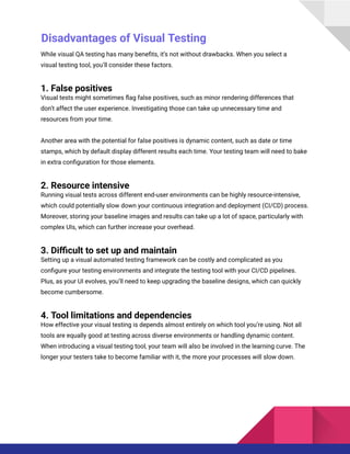 The Role of Visual Testing in Modern UI/UX Development | PDF