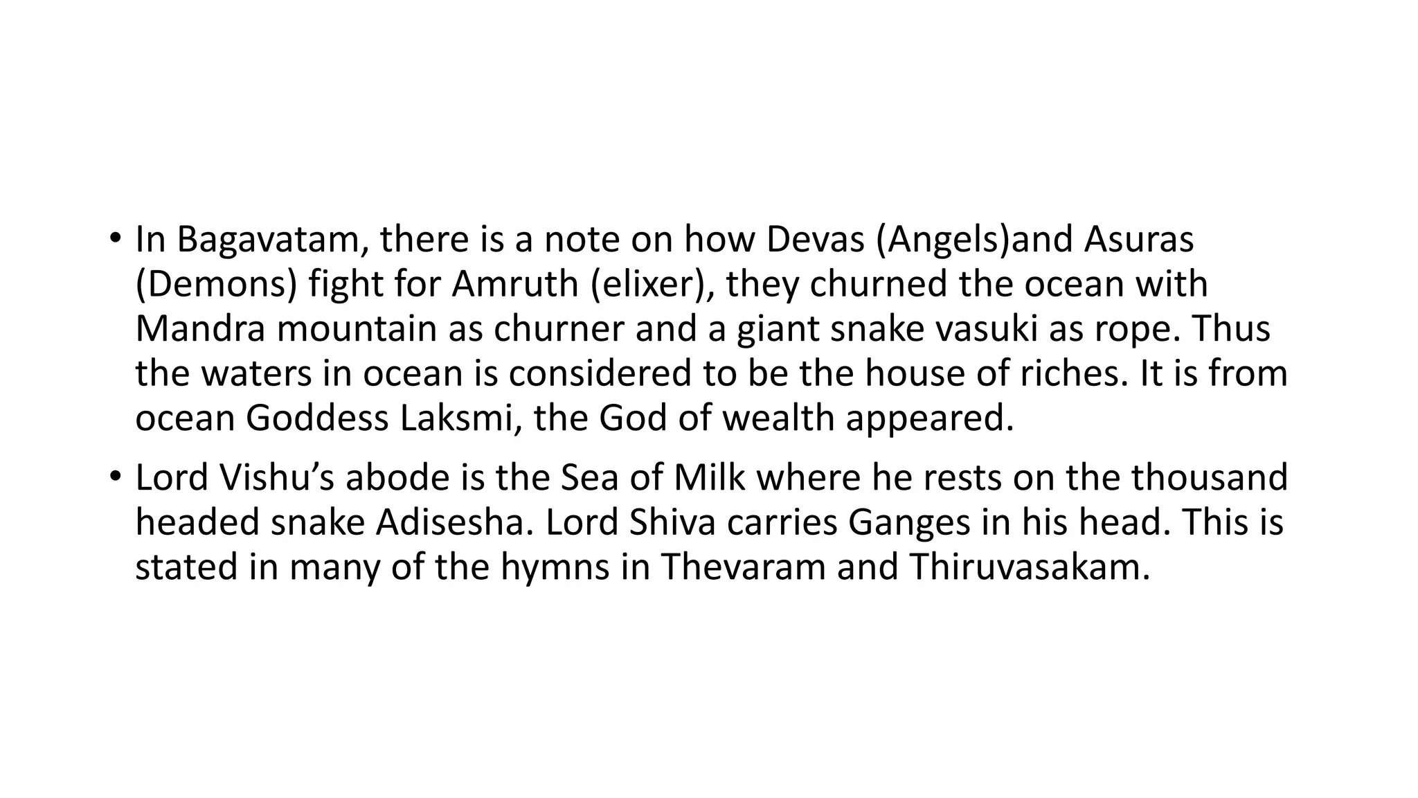 The role of water in the Hindu religion and culture | PPTX