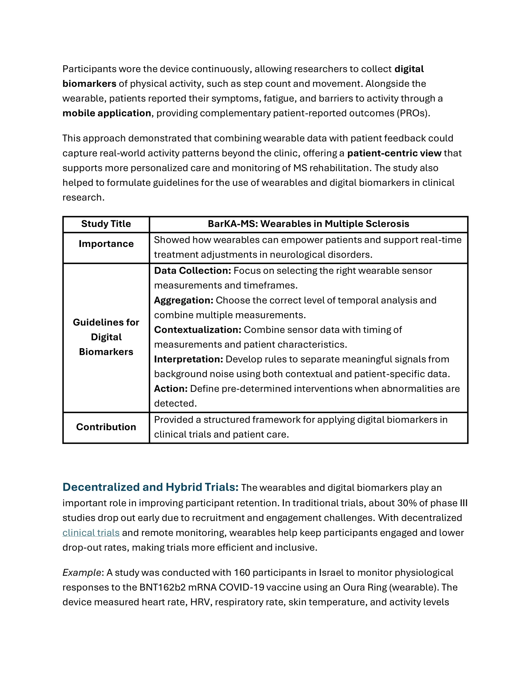 The Role of Wearables and Digital Biomarkers in Clinical Research | PDF