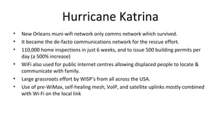 The role of wifi in disaster response | PPT
