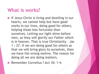 The Role of Works, Faith & Grace in God's Salvation Plan | PPT