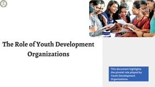 The Role of Youth Development Organizations.pdf | Non-Profit Organizations | Industries