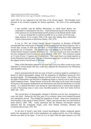 The Role of Zionist Movement Towards the Creation of the State of ...
