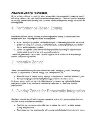 The Role of Zoning in Energy Savings for Office Buildings | DOCX