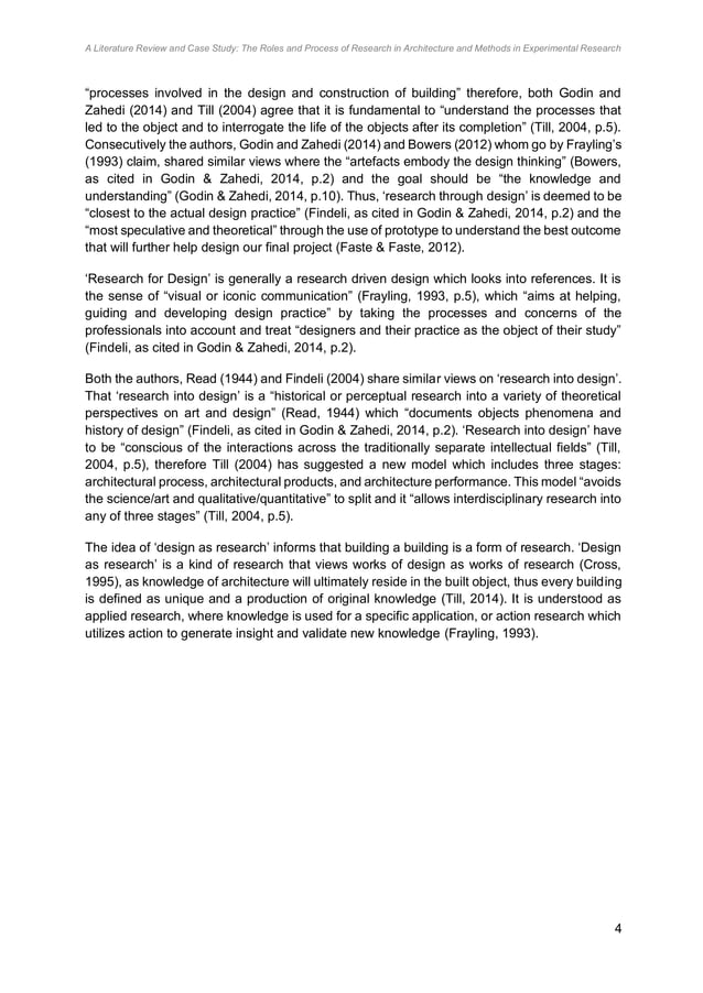 The roles and process of research in architecture | PDF