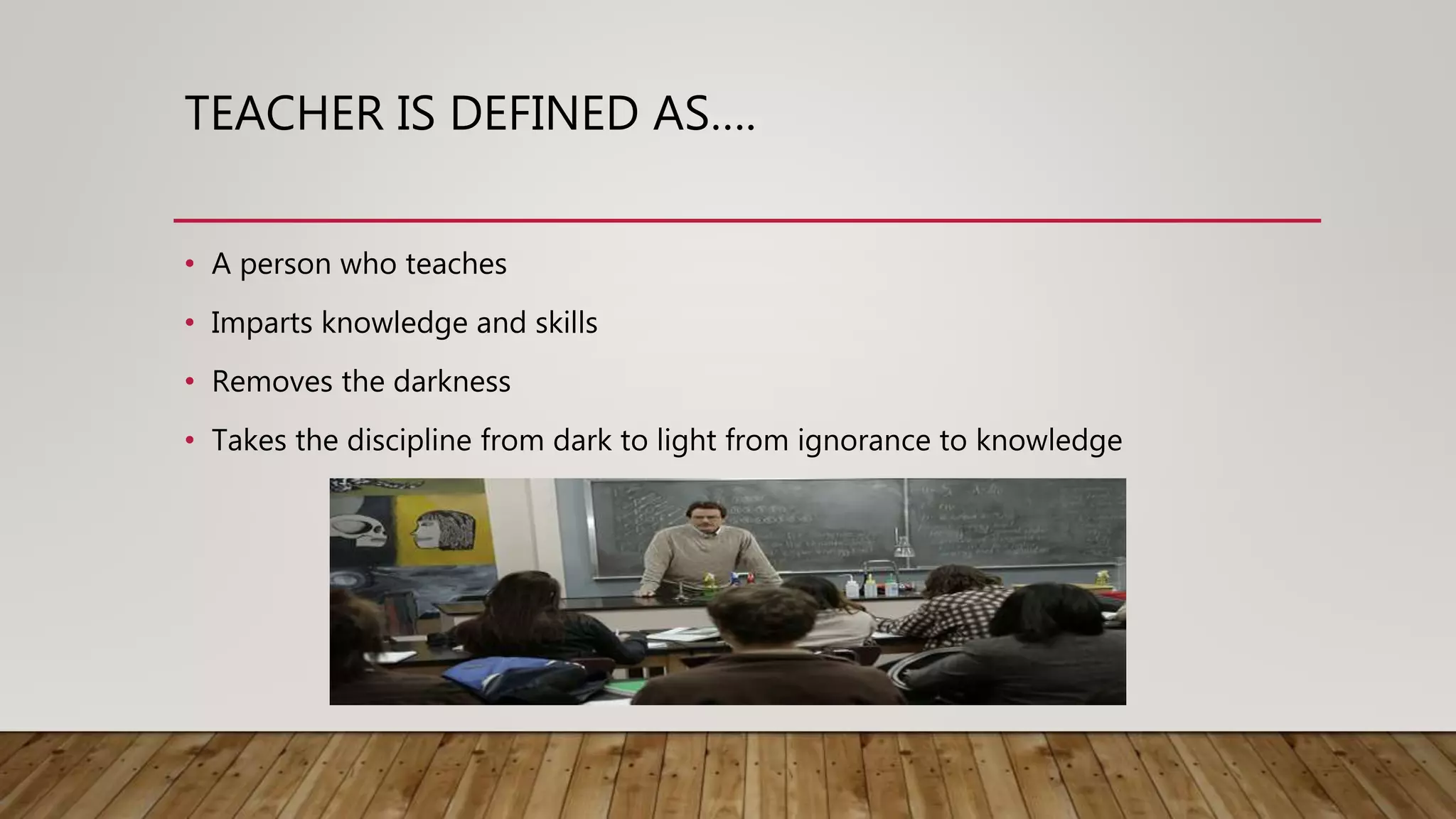 The roles of a good life sciences teacher | PPTX