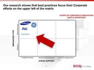Roles of a Corporate Innovation Unit - ECSI Framework | PDF