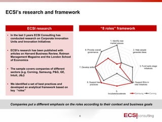 Roles of a Corporate Innovation Unit - ECSI Framework | PDF
