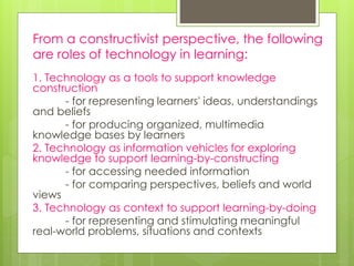 The Roles of Educational Technology in Learning | PPTX