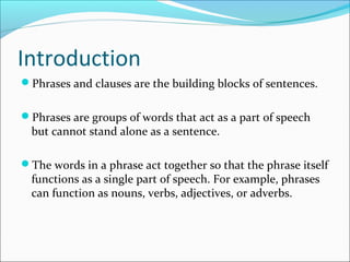 Lecture 1: The roles of phrases and clauses | PPT