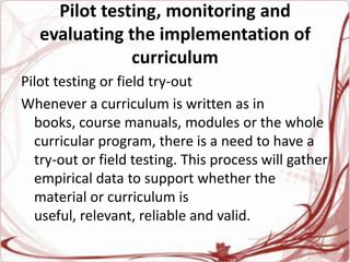 The roles of stakeholders in curriculum implementation | PPTX